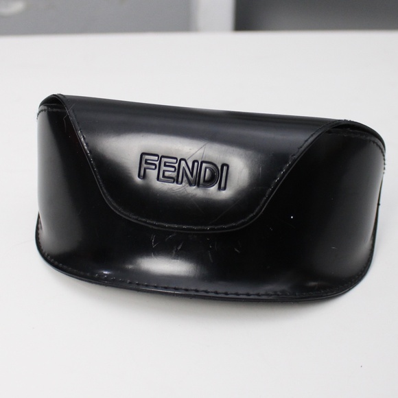 Fendi | Accessories | Fendi Logo Black Hard Shell Faux Leather Large ...